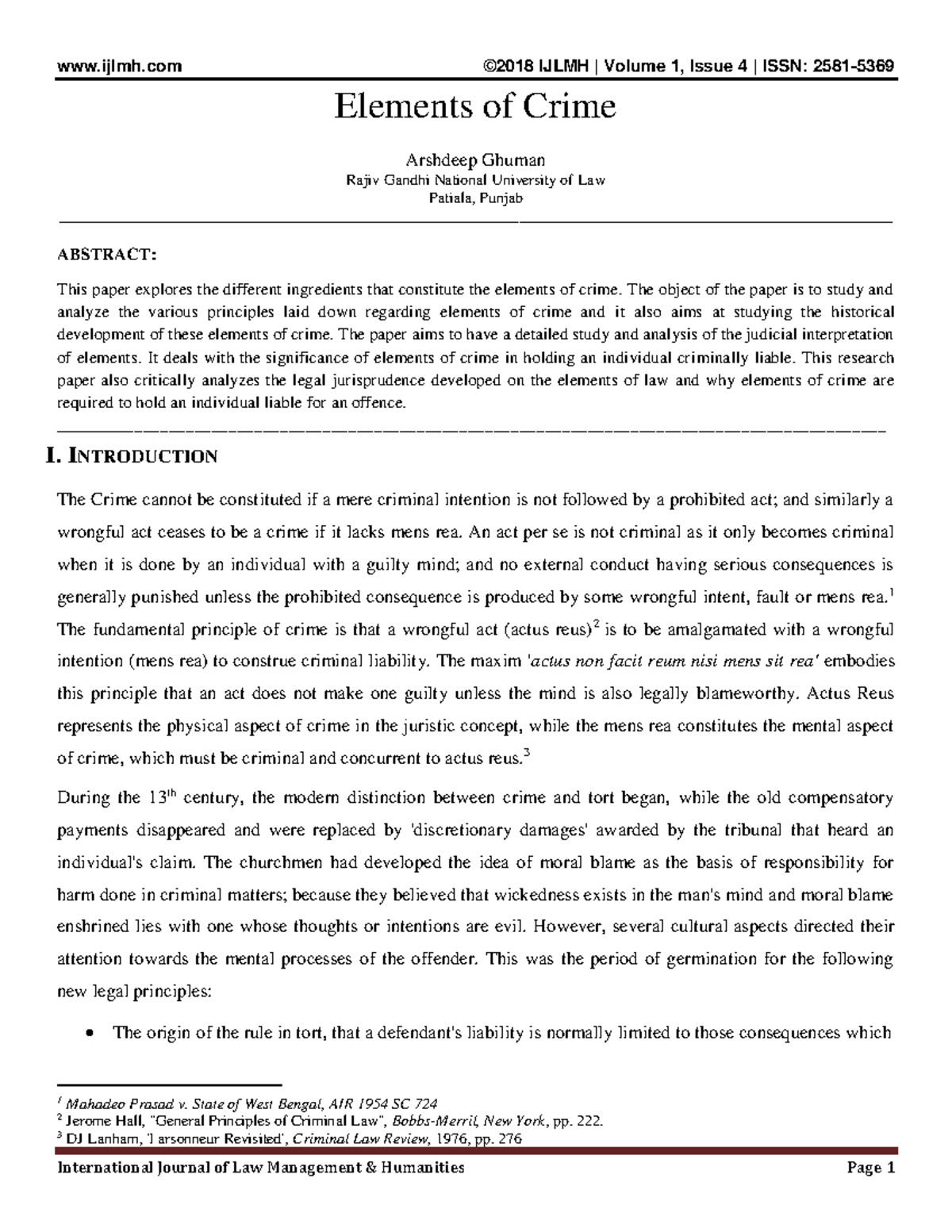 Elements-of-Crime - Notes - Elements of Crime Arshdeep Ghuman Rajiv ...