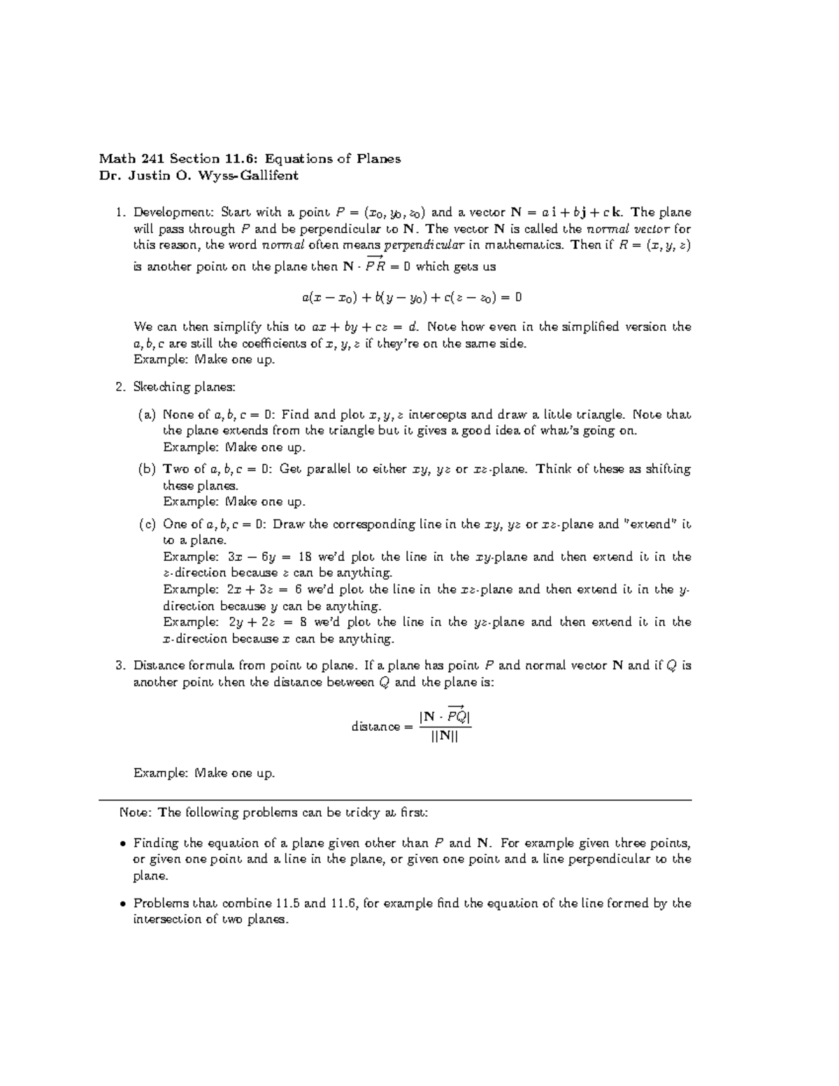 Ch11-6 - Justin Chapter 11 Section 6 Notes - Math 241 Section 11 ...