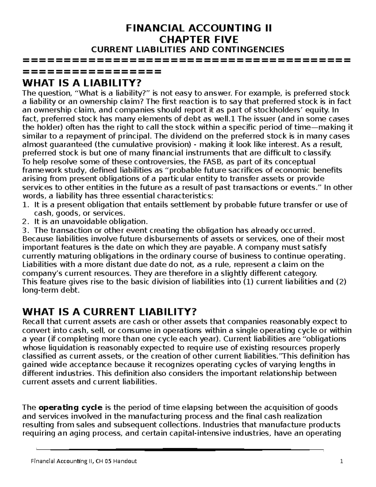 FAII Chapter V - It best uses its users. - FINANCIAL ACCOUNTING II ...