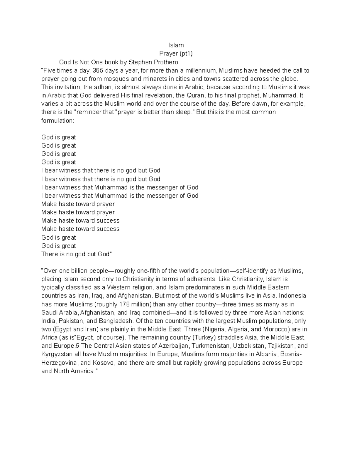 Islam 3 - God is not one - Islam Prayer (pt1) God Is Not One book by ...