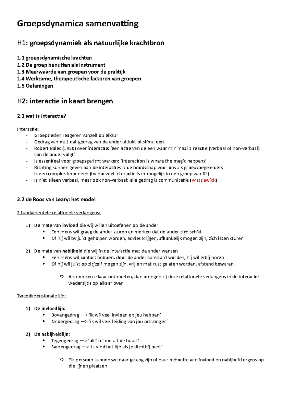 Groepsdynamica - Studocu