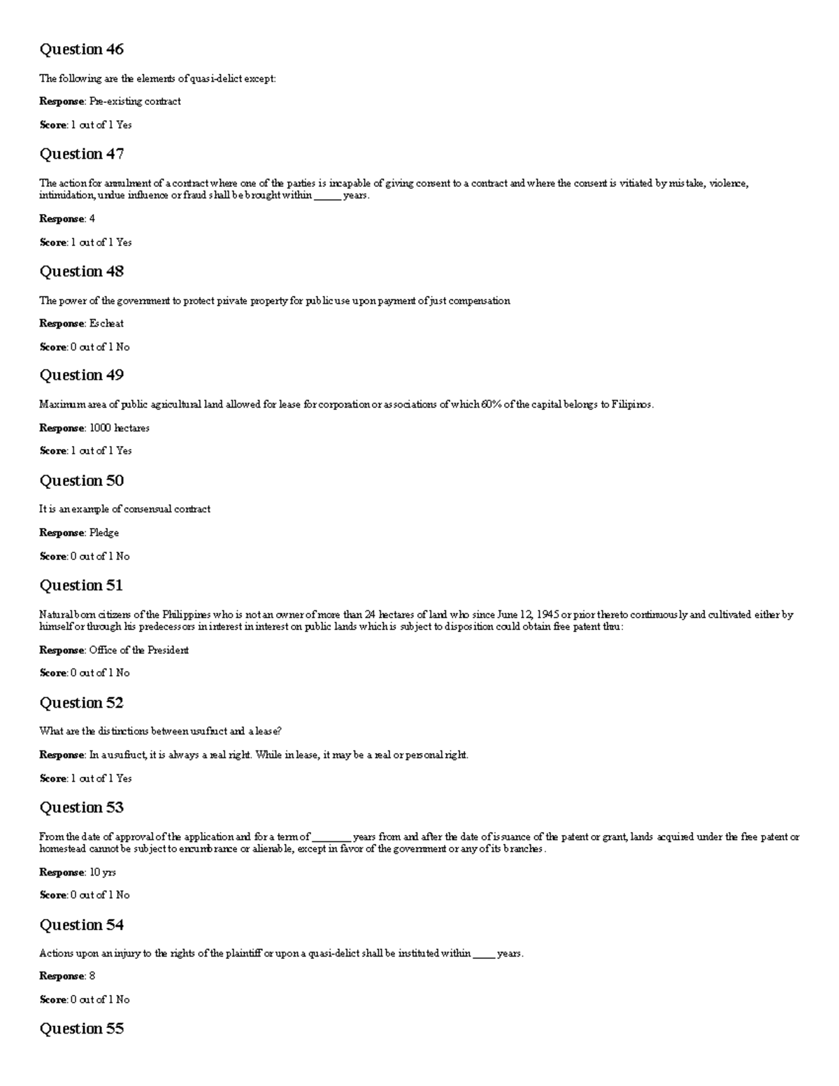 LAW Rules OF G-E 6 - Quiz of lecture notes and other category research ...