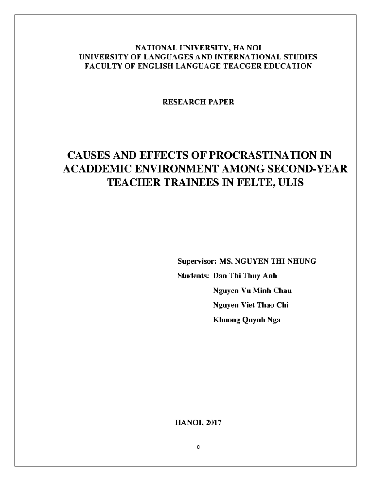 Sample Research - hope it useful for alll of you - NATIONAL UNIVERSITY ...