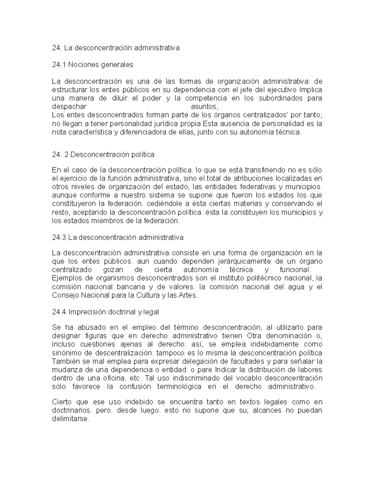 Desconcentracion - 24. La desconcentración administrativa 24 Nociones ...
