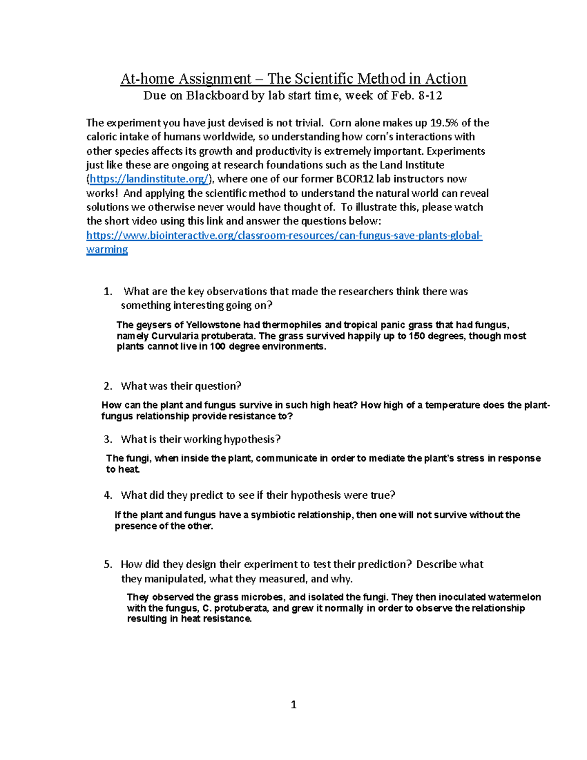 Week 1 at home assignment - 1 At-home Assignment – The Scientific ...