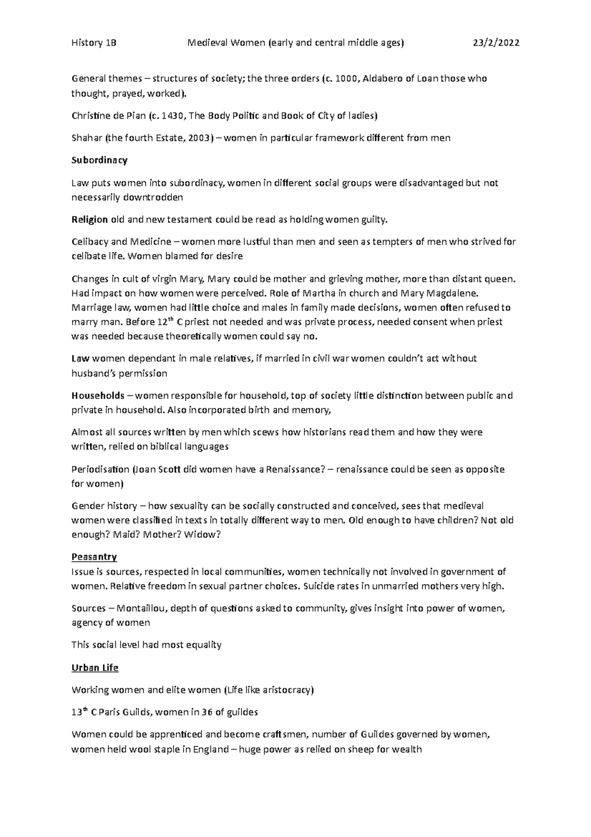 Medieval Women - 1000, Aldabero of Loan those who thought, prayed ...