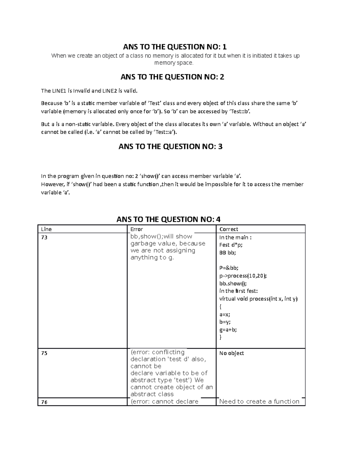 Assignment - ANS TO THE QUESTION NO: 1 When we create an object of a ...