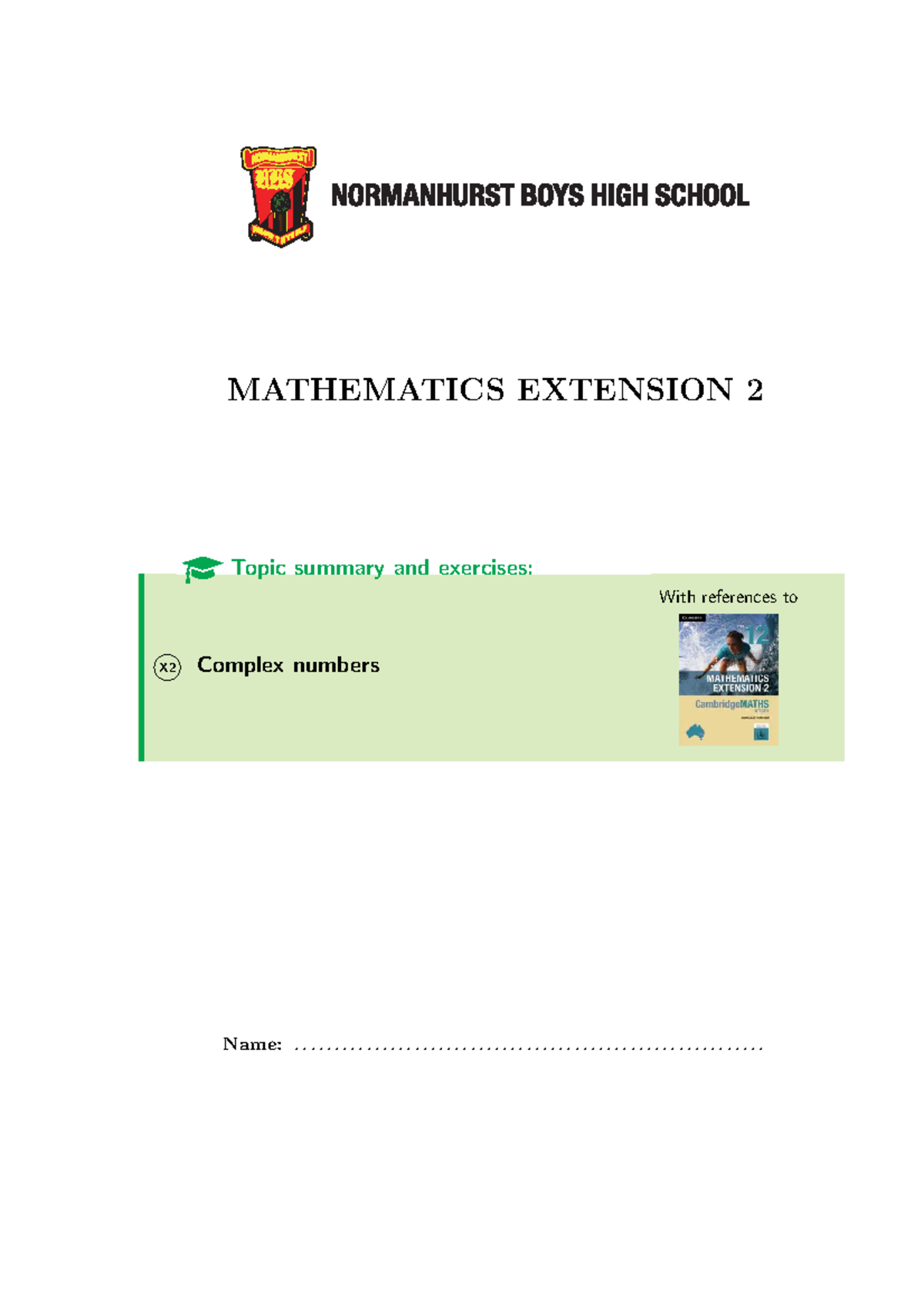 Mathsfaculty mex-n1-2 complex-numbers 2010 27 - MATHEMATICS EXTENSION 2 ...