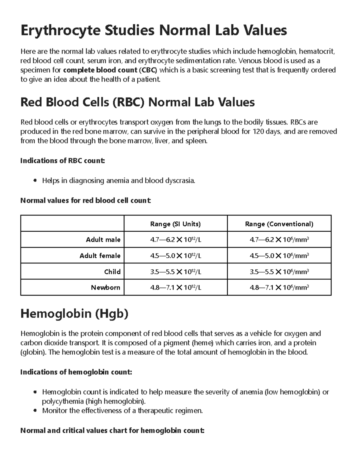 Normal Lab Values Complete Reference Cheat Sheet 2023 Nurseslabs