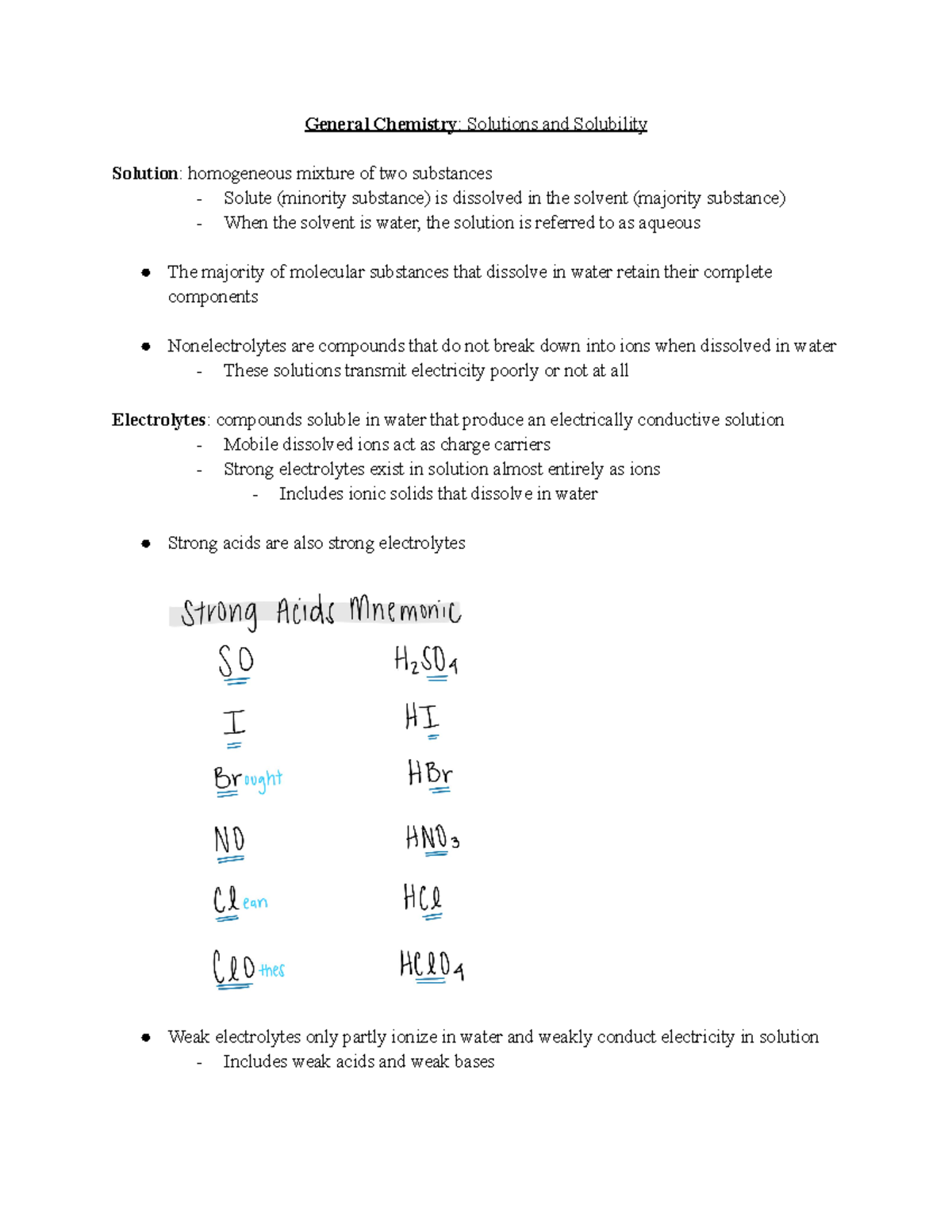Solutions and Solubility - General Chemistry : Solutions and Solubility ...