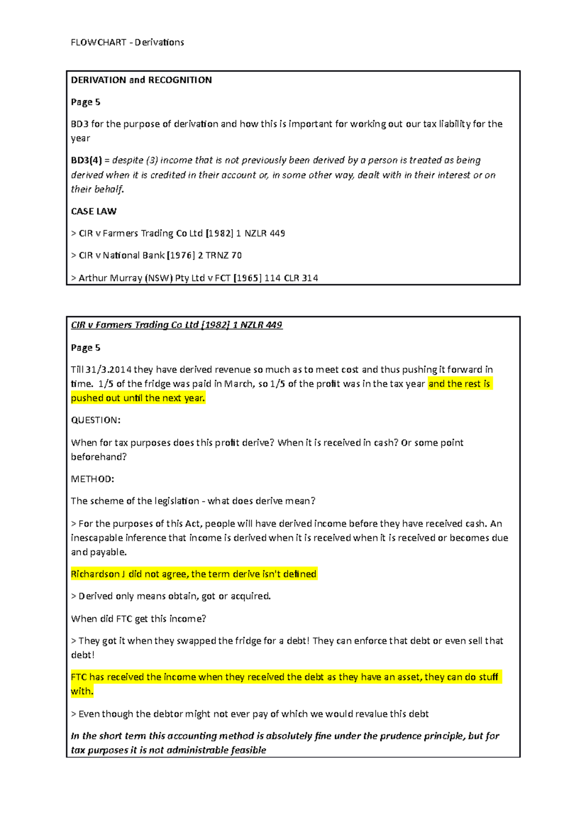 Flowchart - Derivation and Recognition - FLOWCHART - Derivations ...