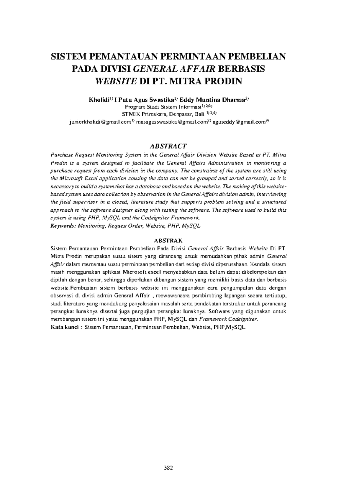 Untitled - wqeqwe - 382 SISTEM PEMANTAUAN PERMINTAAN PEMBELIAN PADA ...