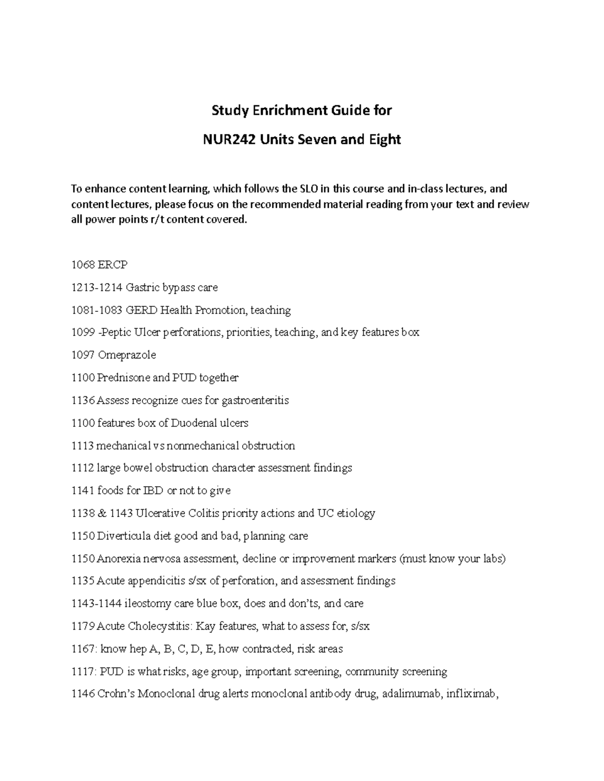 Units 7 8 Study Enrichment Guide exam 3 - Study Enrichment Guide for ...