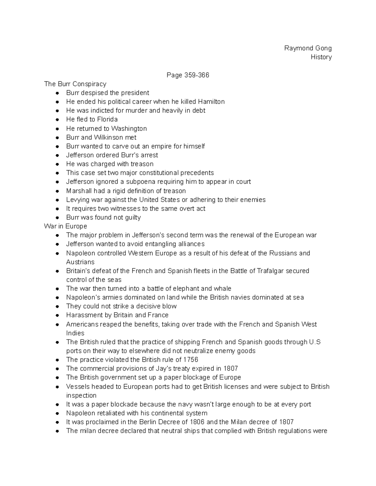 US History 359-366 notes - Raymond Gong History Page 359-366 The Burr ...