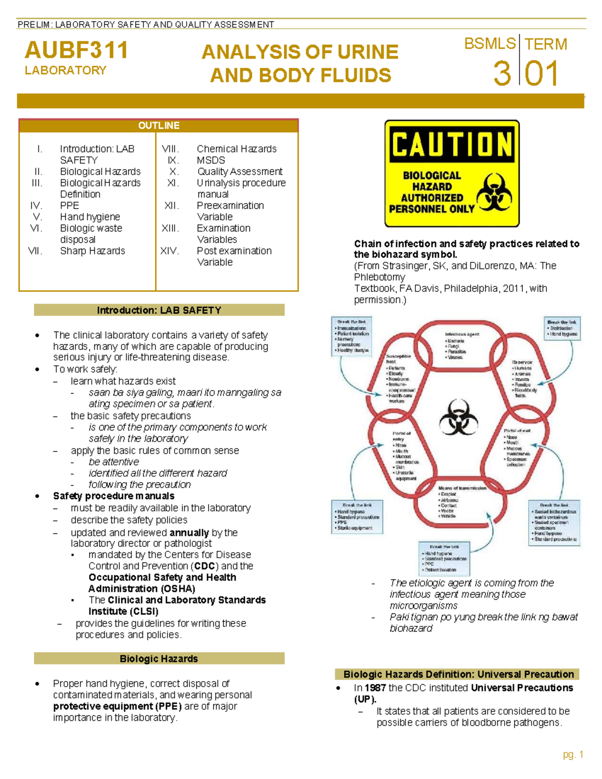 AUB F-LAB-WEEK-2 - AUBF LABORATORY PRELIM WEEK 1 - PRELIM: LABORATORY ...