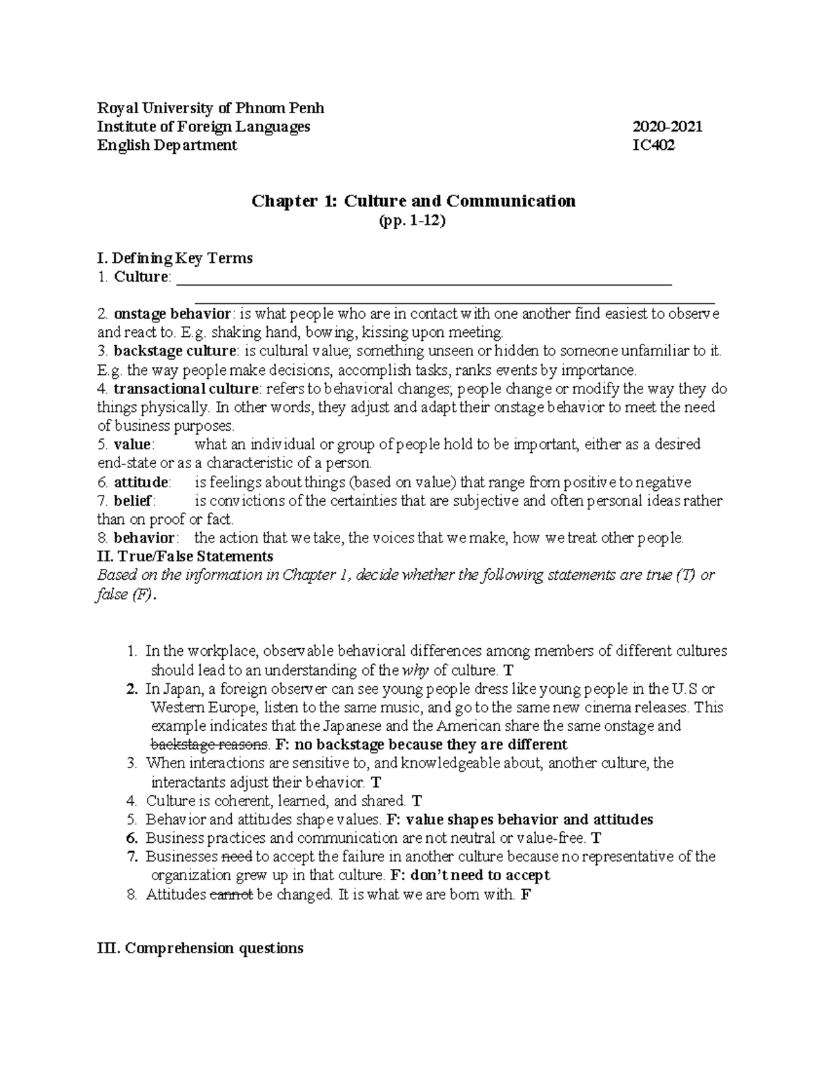 IC Chapter 1 - Royal University of Phnom Penh Institute of Foreign ...