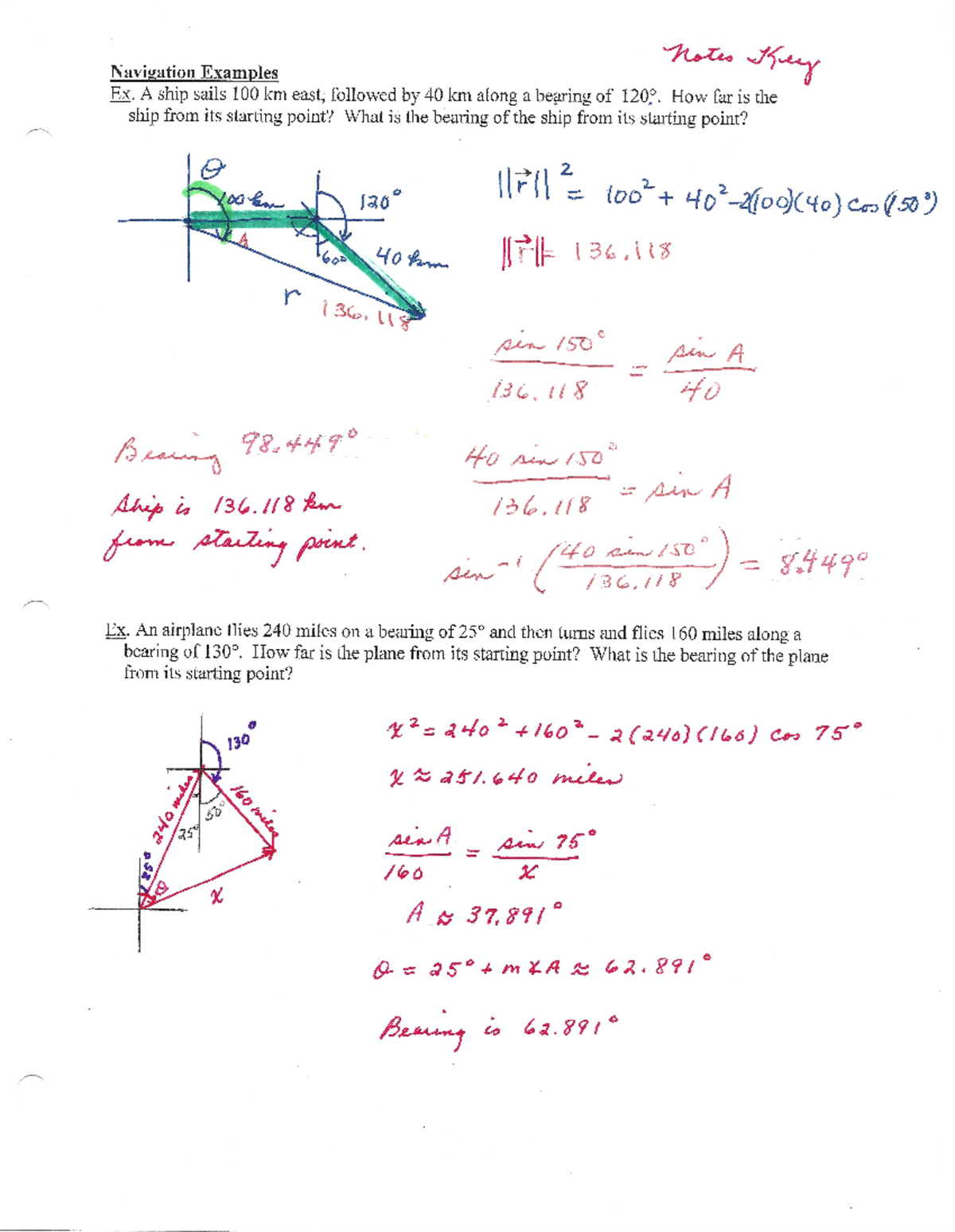 Notes - Vector Applications Day 1 KEY - Studocu
