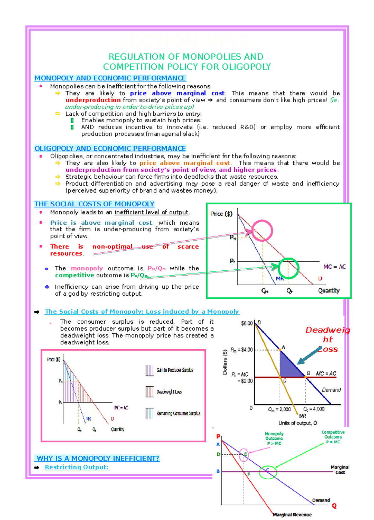 Section NINE - Lecture notes Week 9 - SECTION NINE: REGULATION OF ...