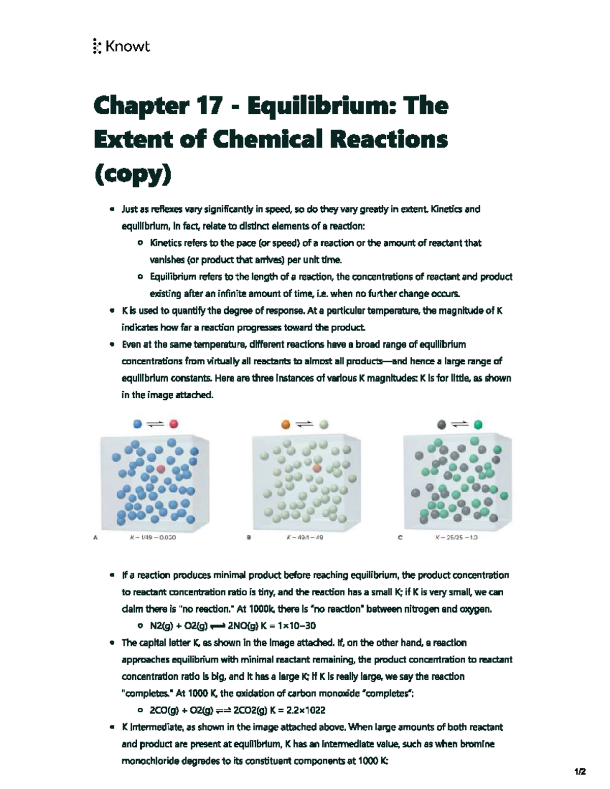 Equilibrium Study Chemistry - Studocu