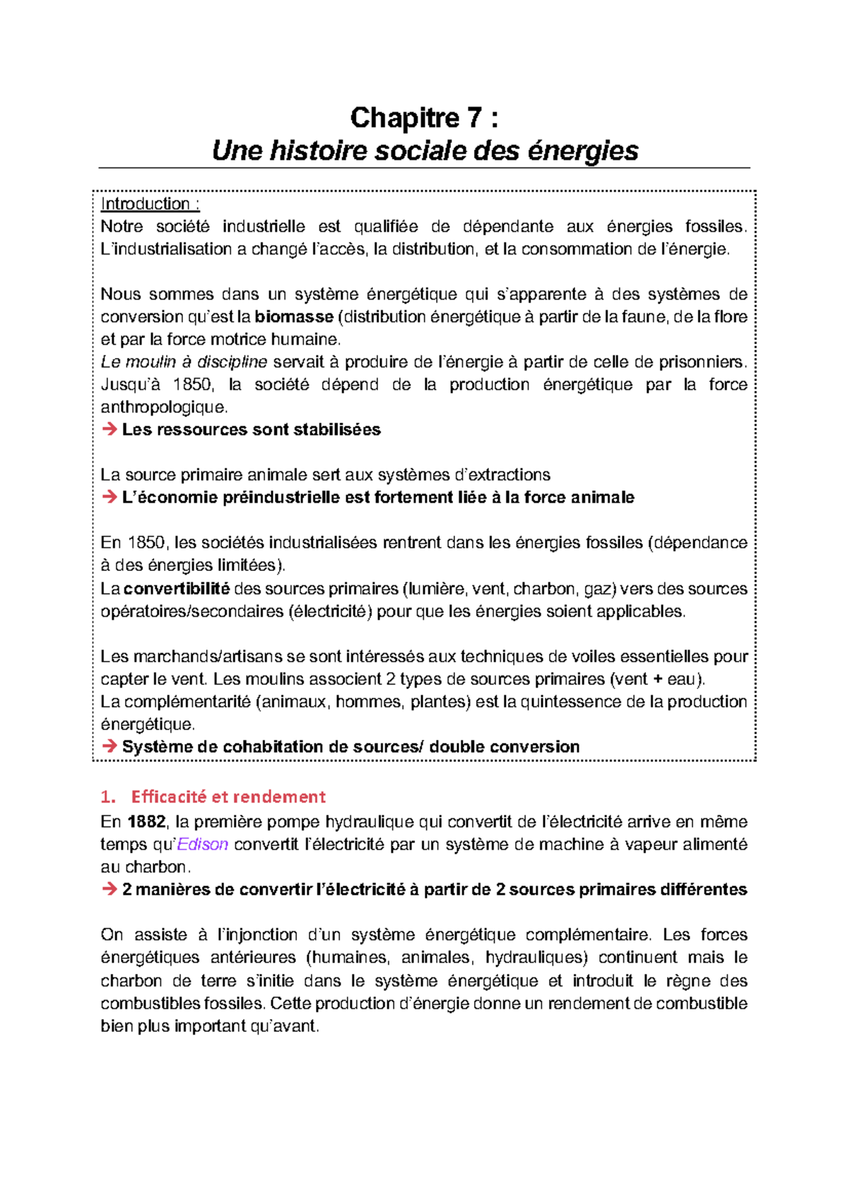 Chapitre 7 - Une histoire sociale des énergies - Chapitre 7 : Une ...