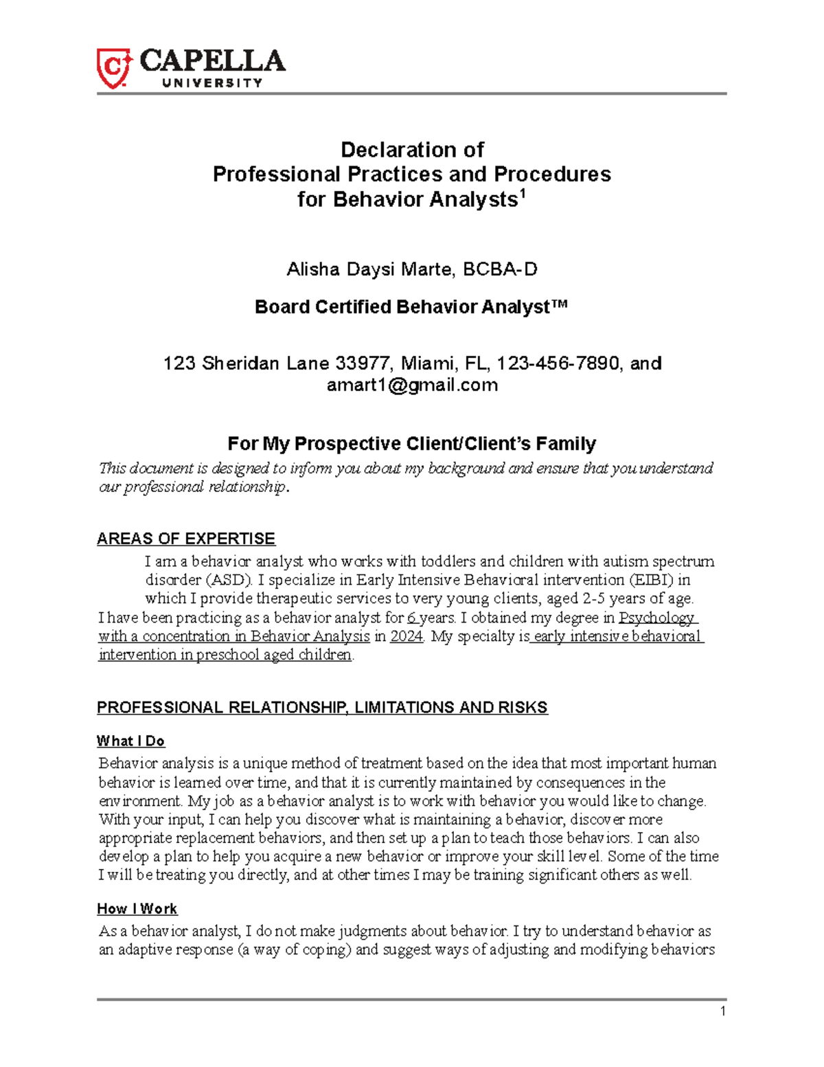 Declaration of professional practice - Declaration of Professional ...