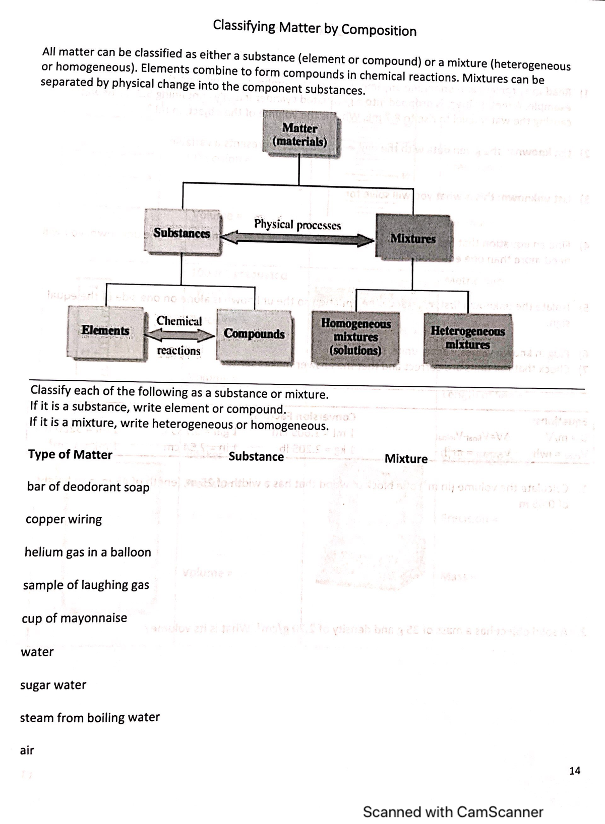 Classifying matter questions - CHEM 9 - Studocu