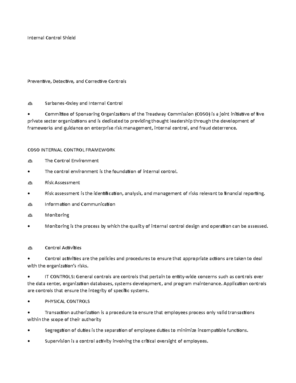 Internal Control Shield - Internal Control Shield Preventive, Detective ...