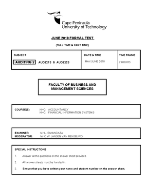 IA2 April 2016 Formalised TEST (moderated) - APRIL 2016 – FORMALISED ...