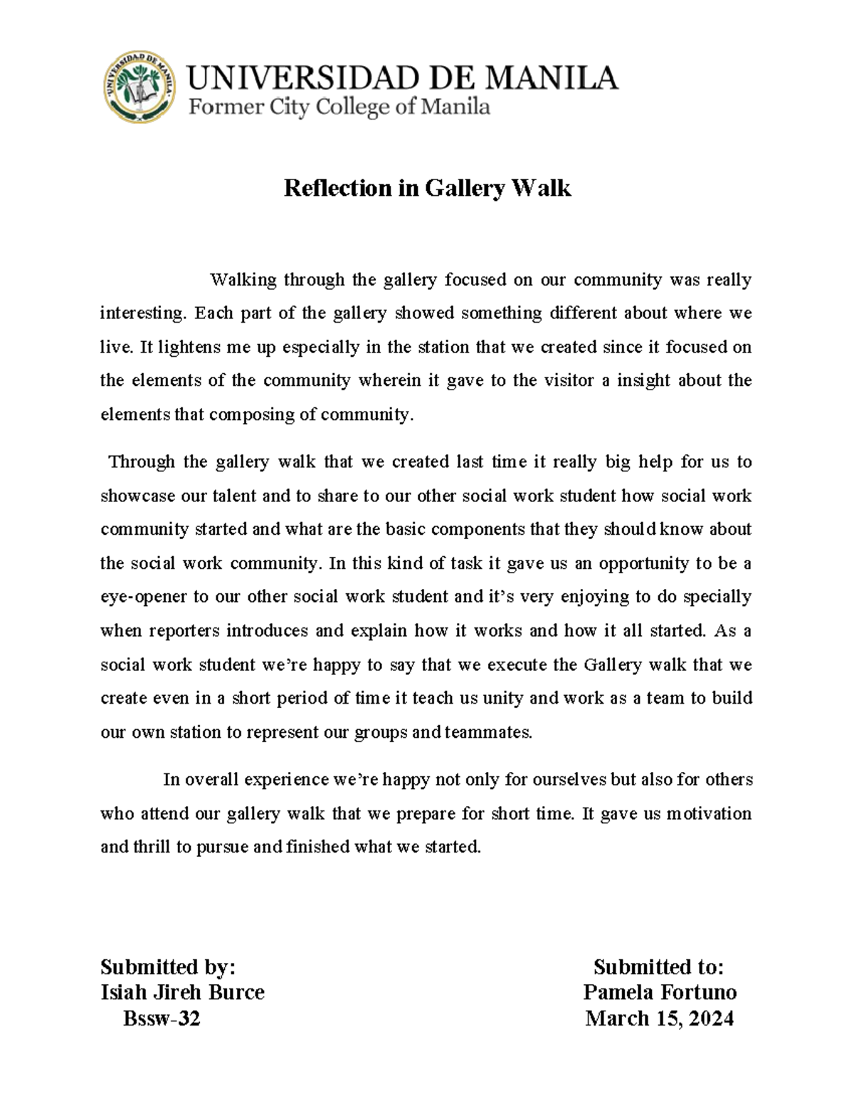 Reflection in Gallery Walk - Reflection in Gallery Walk Walking through ...