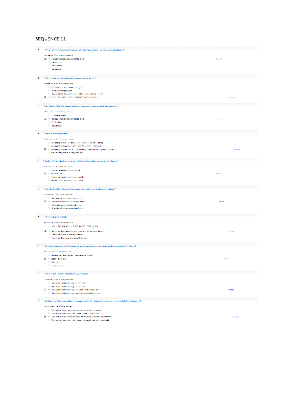Sequence 12 - Week 12 quiz answers - HY0001 - SEQUENCE - Studocu