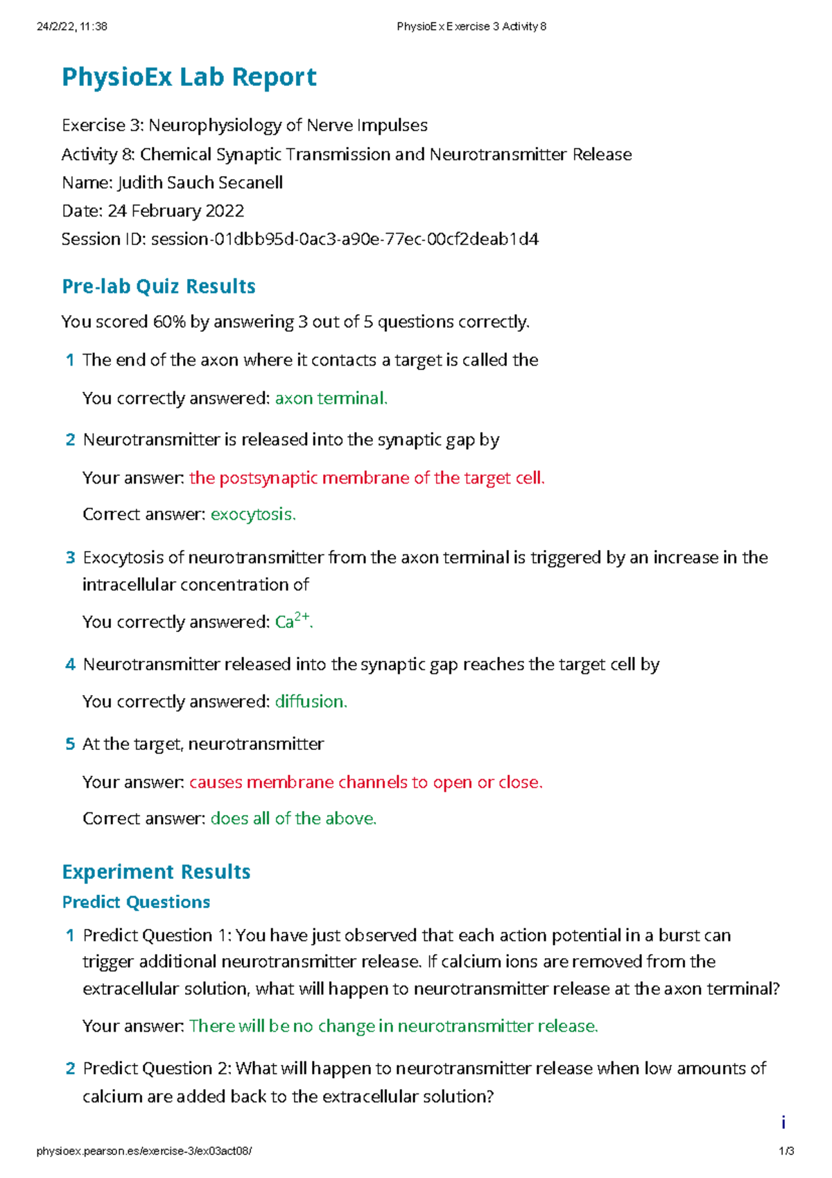 Physio Ex Exercise 3 Activity 8 - pearson/exercise-3/ex03act08/ 1 ...