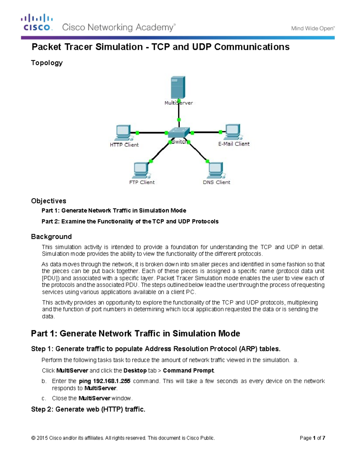 Lab 3 - lab 03 that is about cisco routing arp protocol - Topology ...