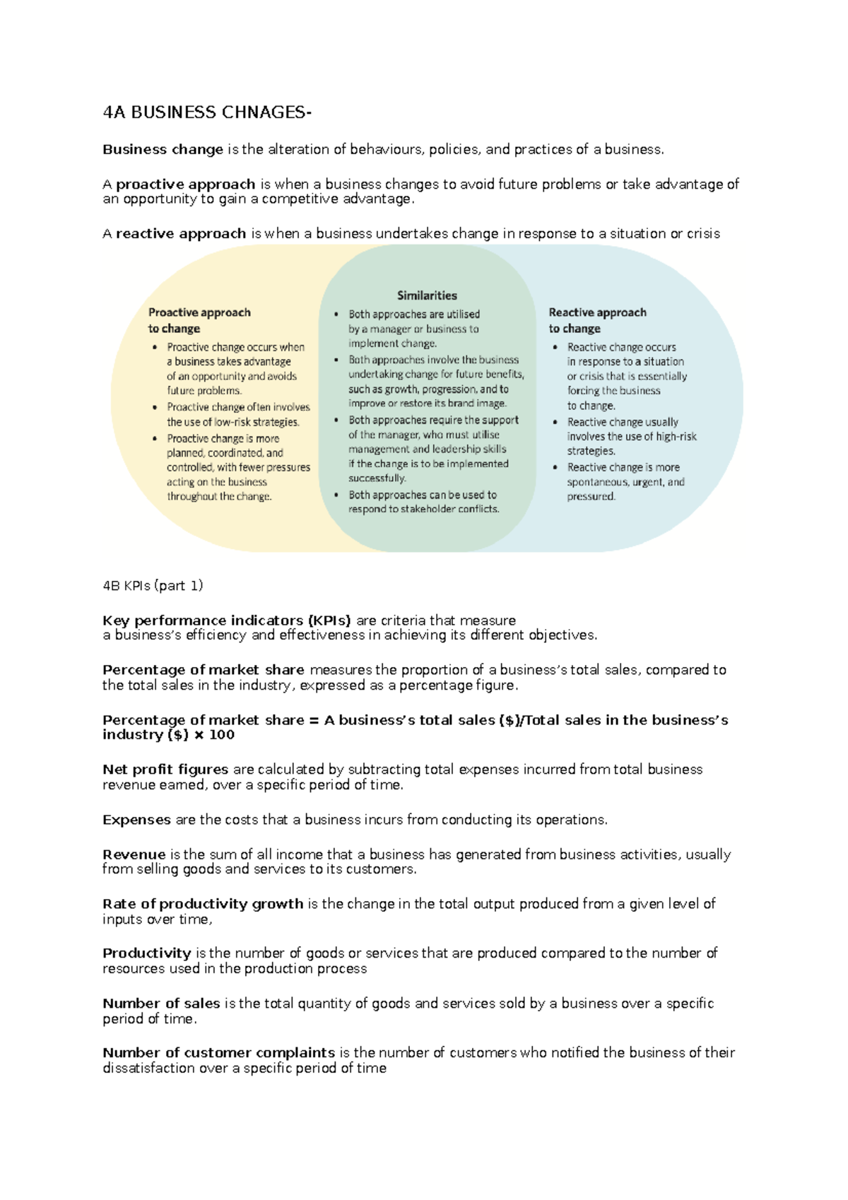 Unit 4 aos 1 - Proper business notes for VCE students - 4A BUSINESS ...