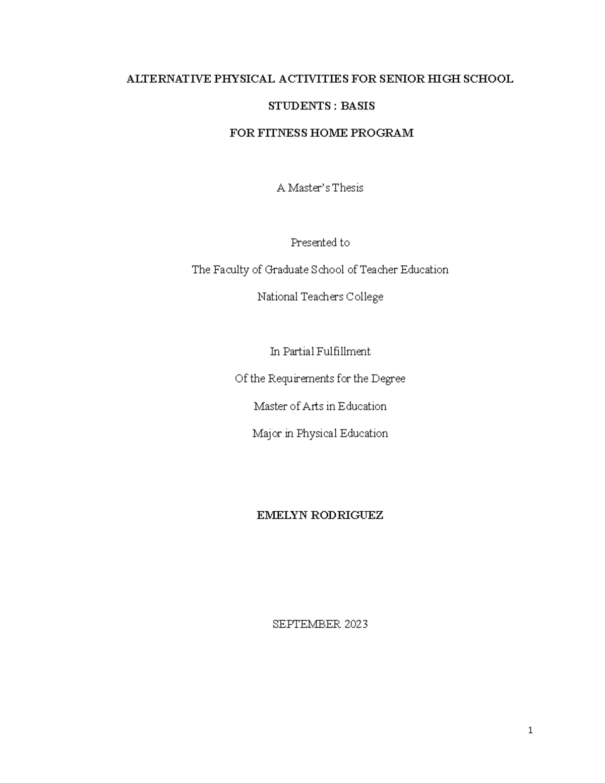 Rodriguez Revised Final - ALTERNATIVE PHYSICAL ACTIVITIES FOR SENIOR ...