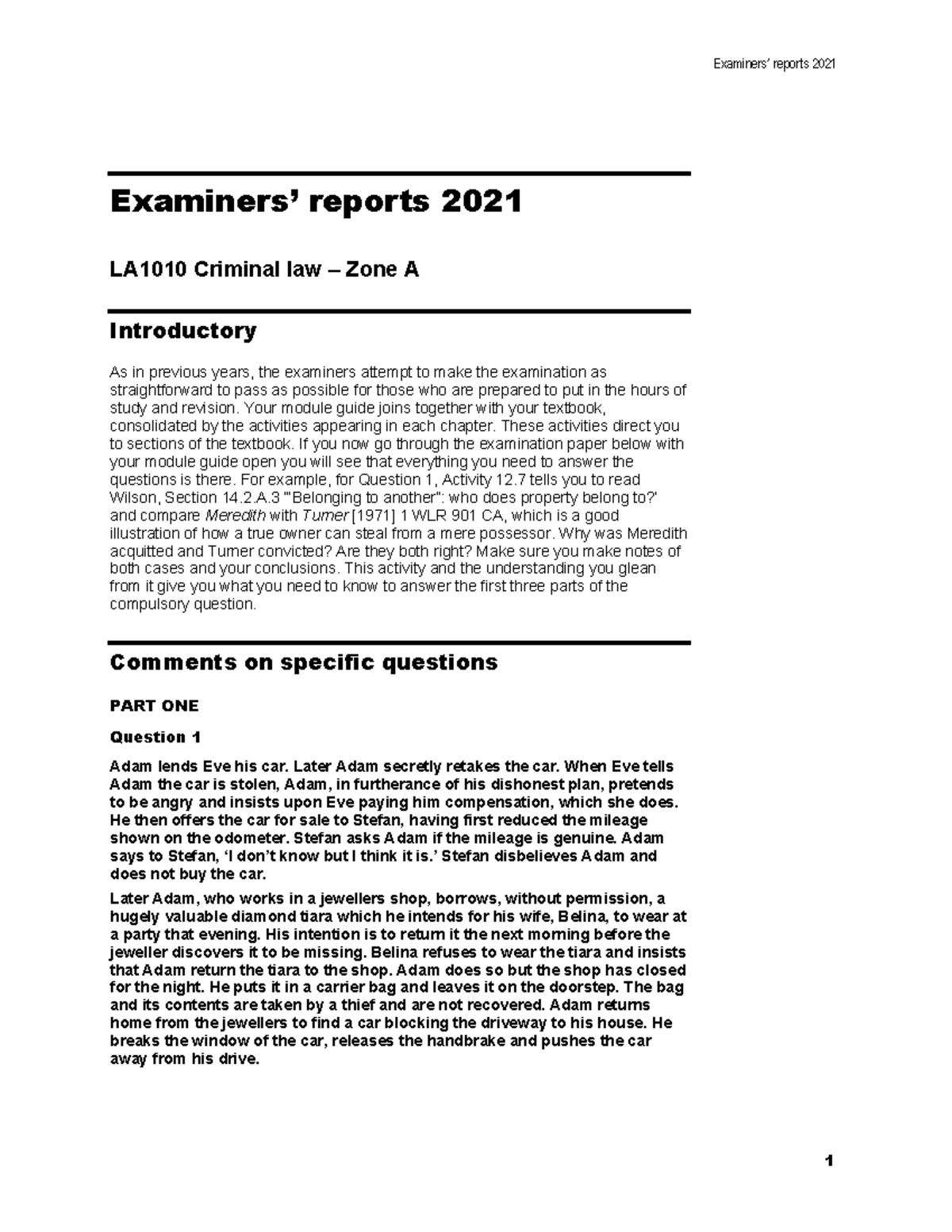 Criminal-report-2021-A - Examiners’ reports 2021 Examiners’ reports ...