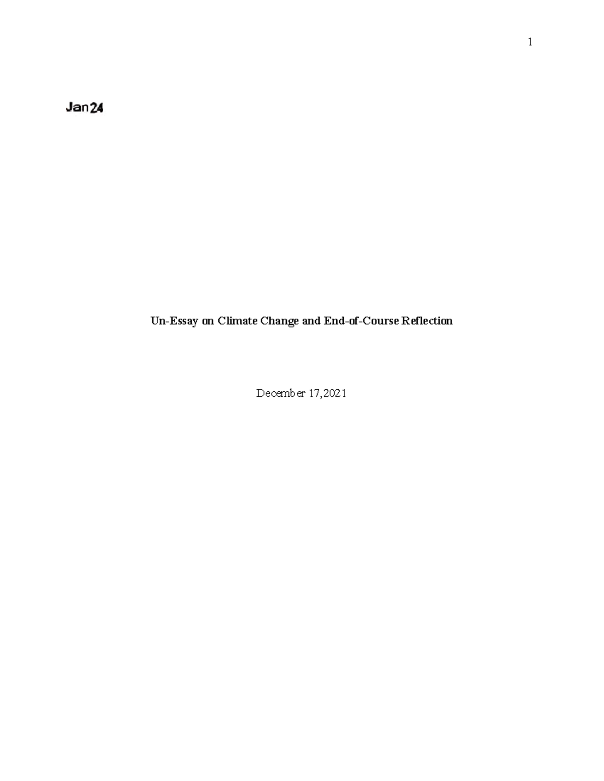 Un-essay III-converted - Un-Essay on Climate Change and End-of-Course ...