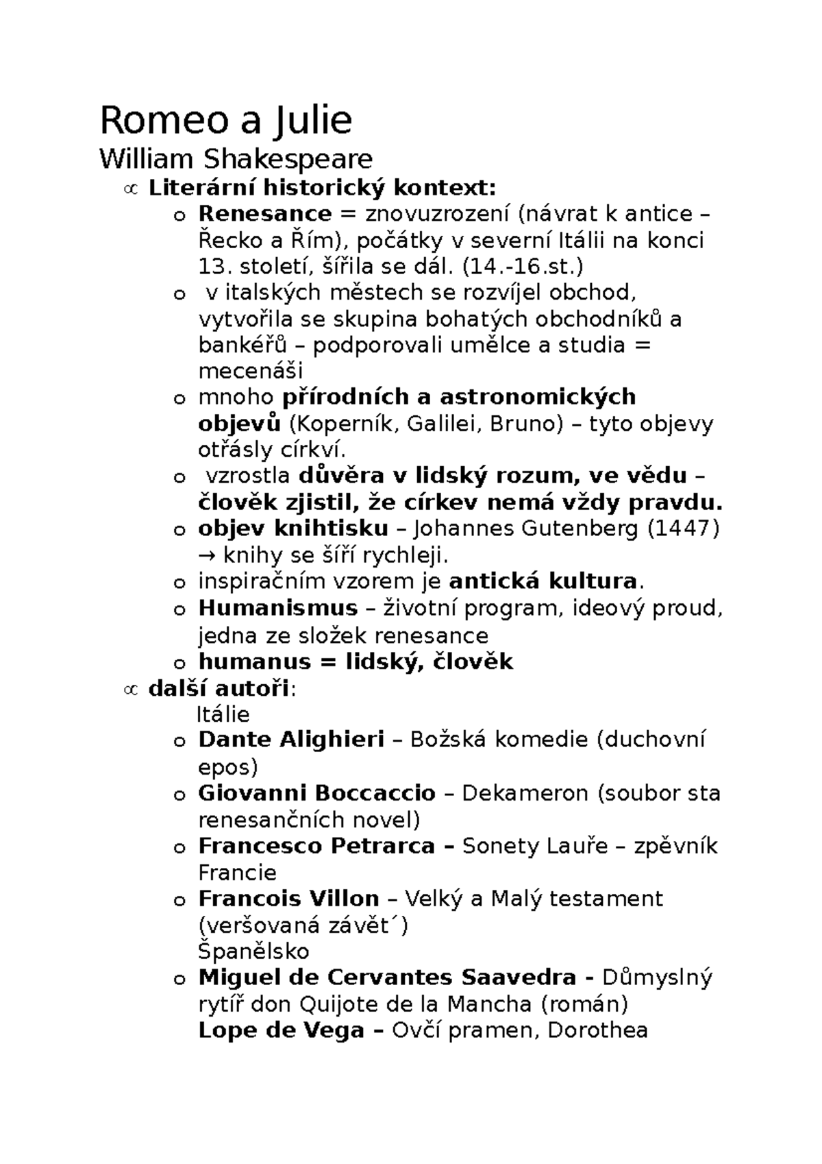 Romeo a Julie - LITERATURE IS LOVE - Romeo a Julie William Shakespeare ...