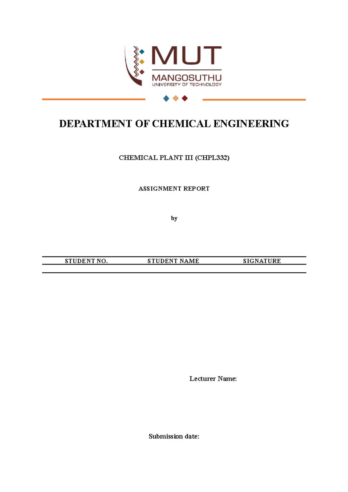S3 Chem Eng. Template guide to writing a technical report - DEPARTMENT ...