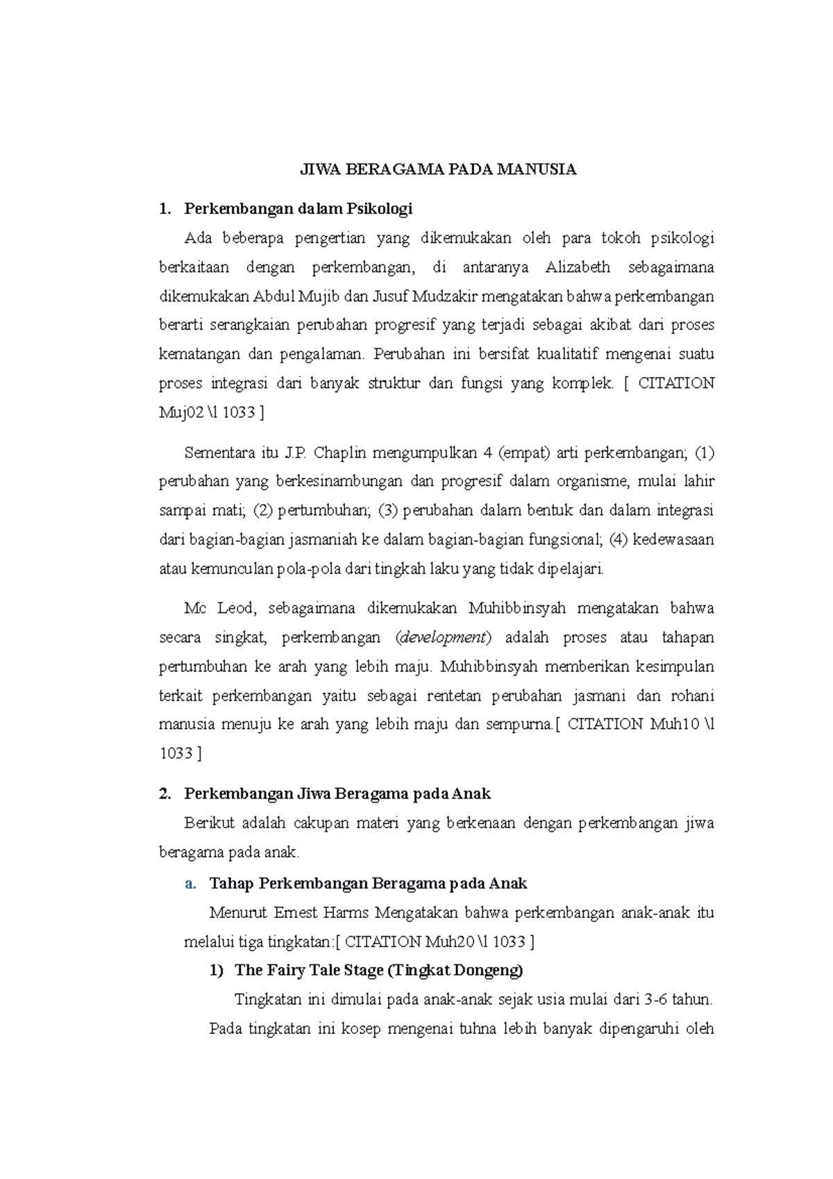 Perkembangan Jiwa Beragama pada Manusia - JIWA BERAGAMA PADA MANUSIA ...