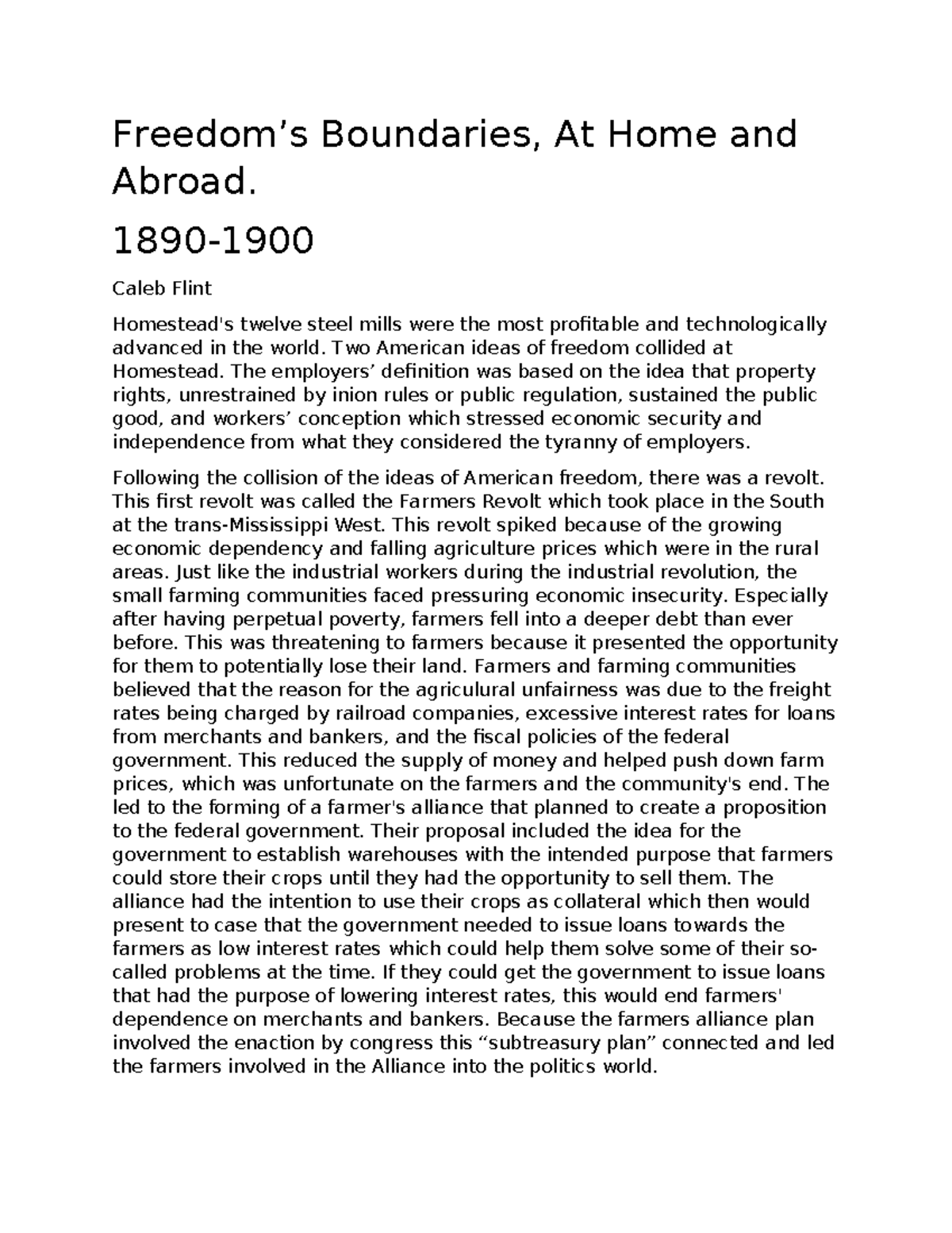 Chapter 17 HST 1700 - Copy - Freedom’s Boundaries, At Home and Abroad ...