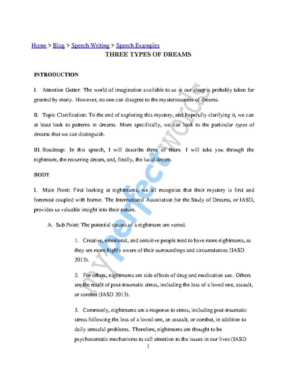 Informative speech example pdf - 1 Home > Blog > Speech Writing ...