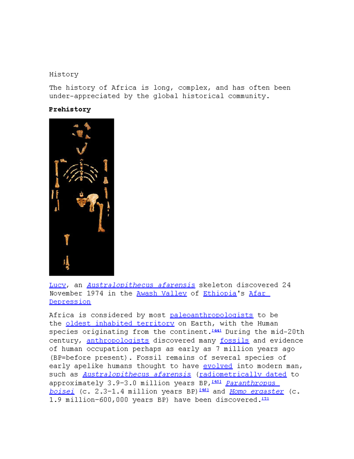 History 2 - assignment - History The history of Africa is long, complex ...