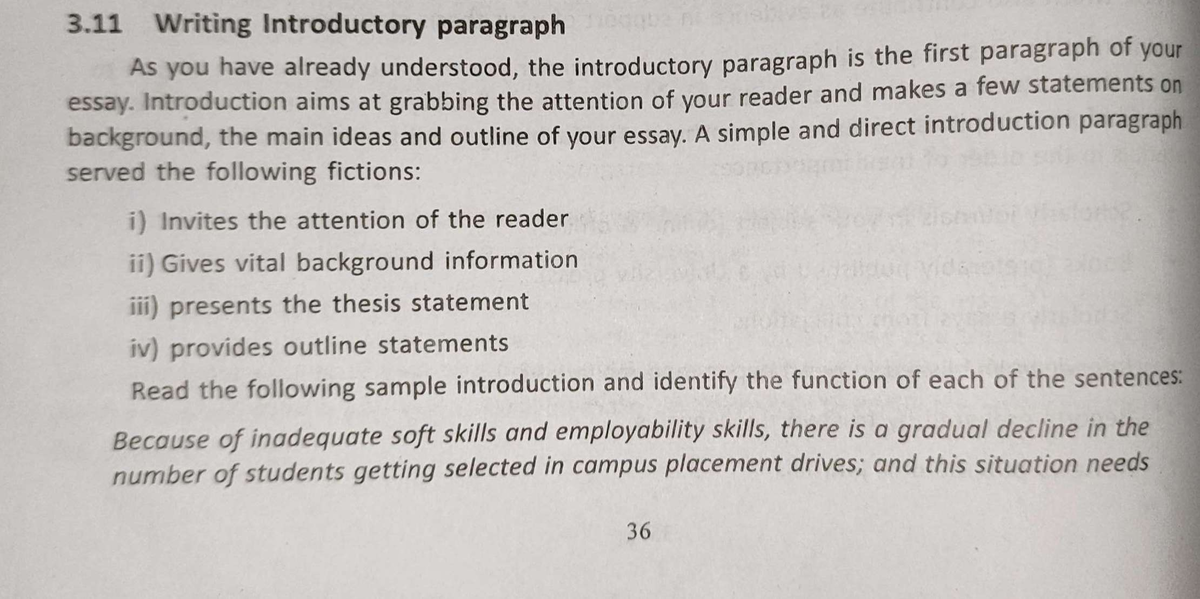 Writing Introductory Paragraph - Writing for Academic - Studocu