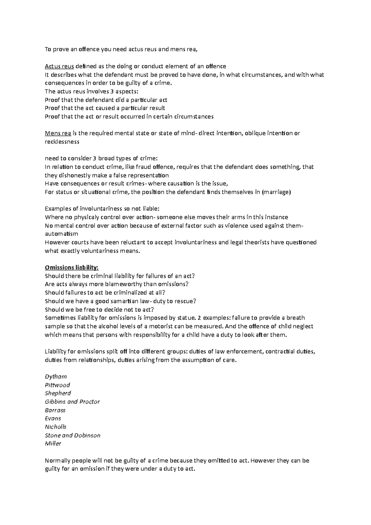 Cycle 1 causation[ 1910] bristol uni - To prove an offence you need ...