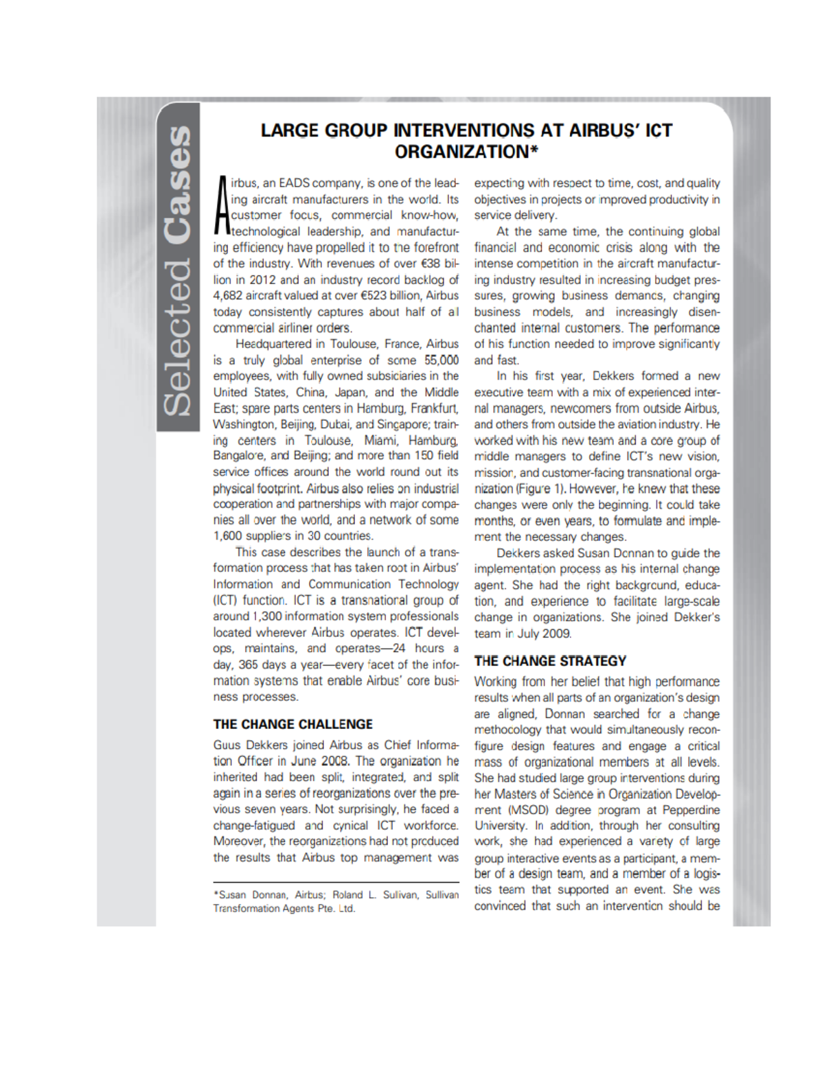 Case Large Group Intervention at Airbus ICT- Week 5 - Enterprise ...