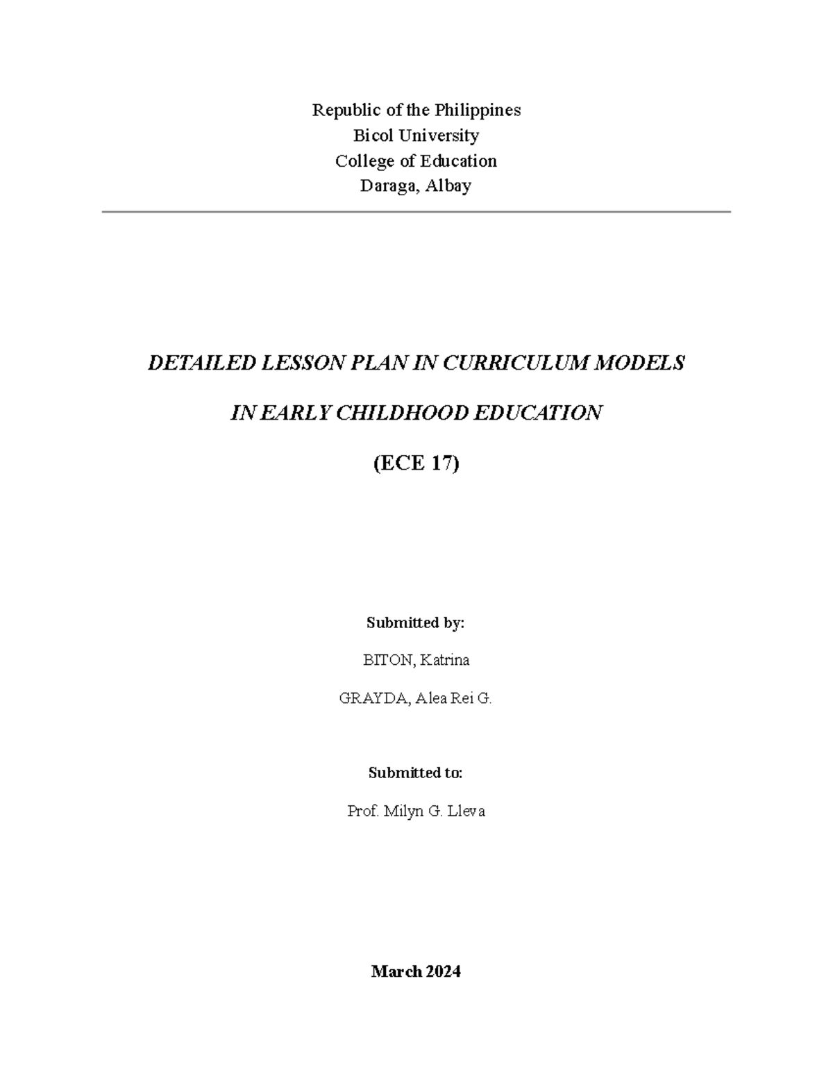Basic Human Needs Lesson Plan - Republic of the Philippines Bicol ...