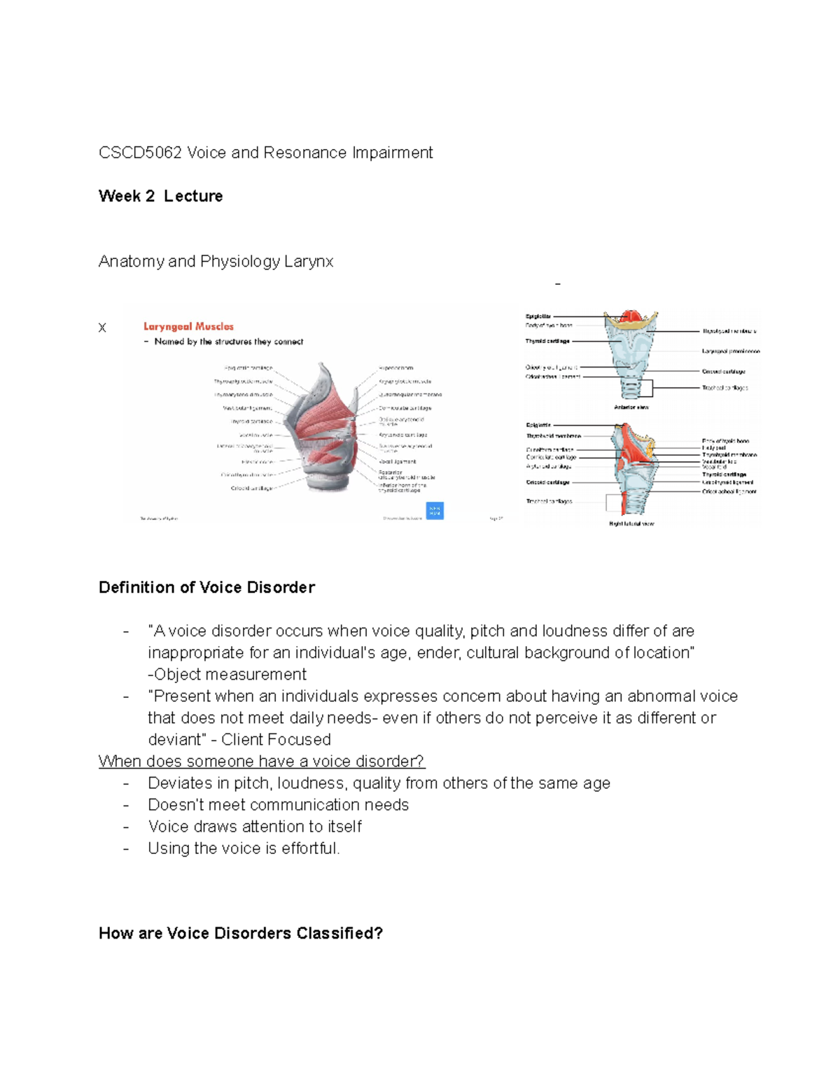 Voice and Resonance Impairment - How are Voice Disorders Classified ...