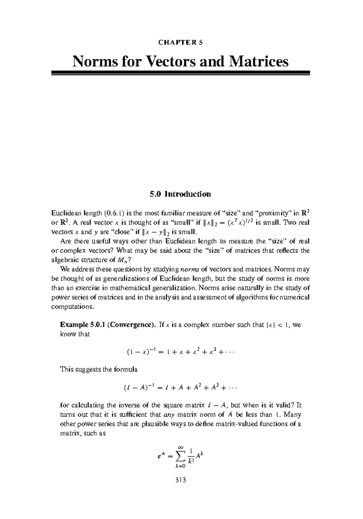 Matrix Analysis 7 - 學習資源 - CHAPTER 5 Norms for Vectors and Matrices 5 Introduction Euclidean ...