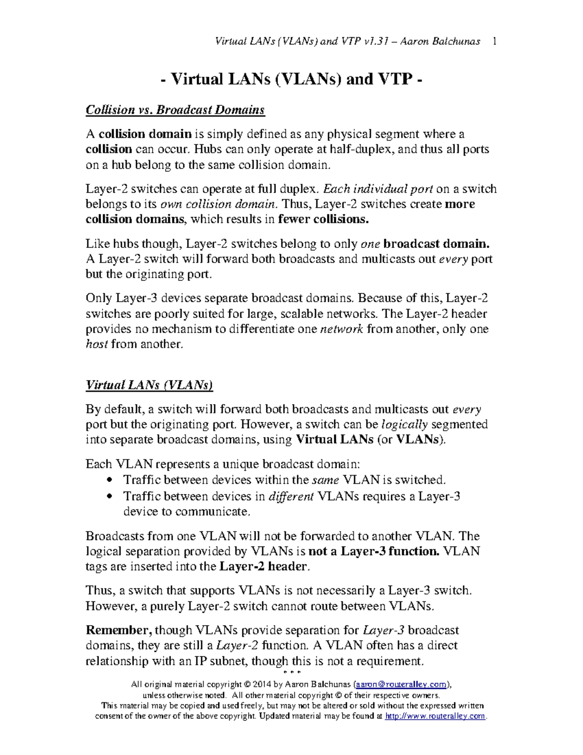 Vlans vtp - one of the topic for networking in computer science - * * * All original material ...