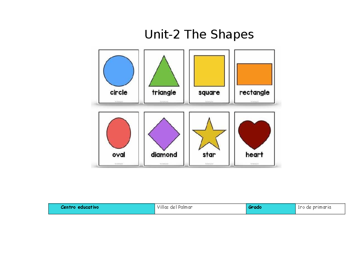 1RO DE Primaria-1 A^ - Planificación ingles, nivel primario - Unit-2 ...